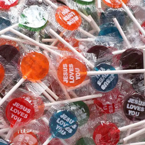 Lollipops with Jesus Loves You Message on Each – Pk 100 – Eternal Life ...