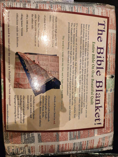 The Bible Blanket( Entire KJV Bible) On One Quilt – Eternal Life ...