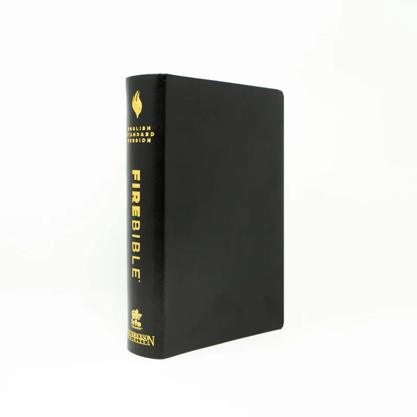 ESV Fire Bible English Standard Version, Genuine Black Leather ...